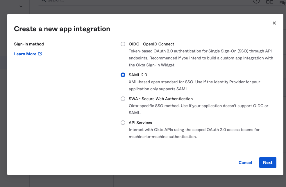 Okta SAML SSO Service Provider